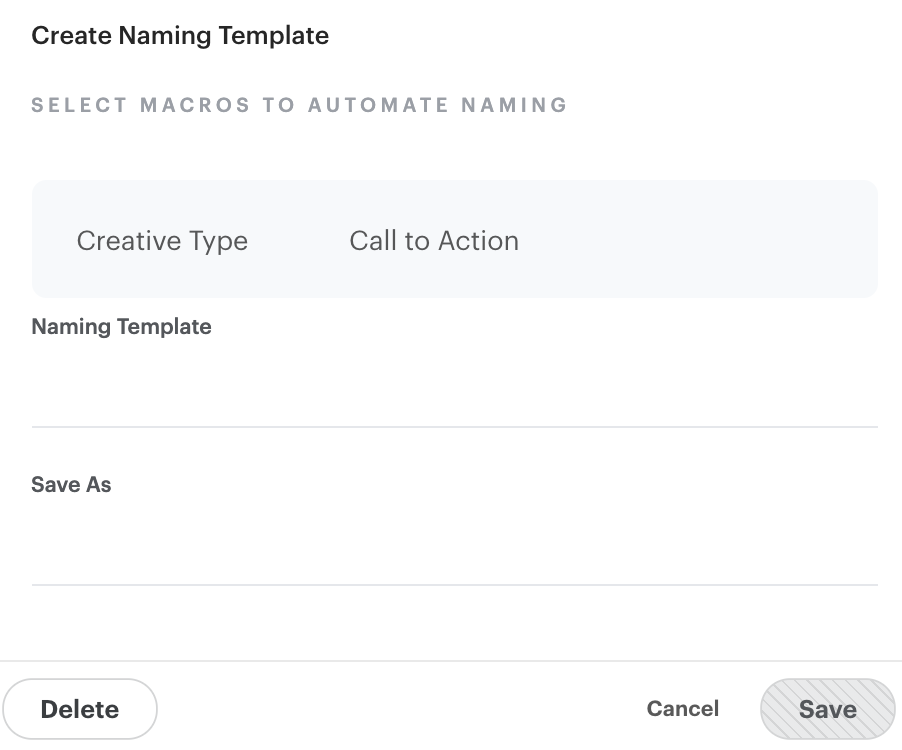Custom Naming Templates