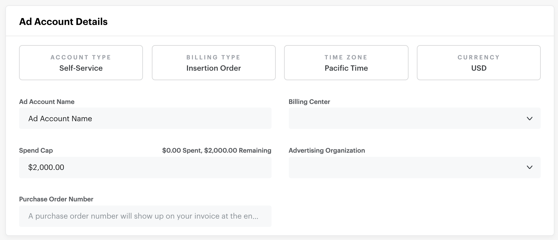 Create an Ad Account