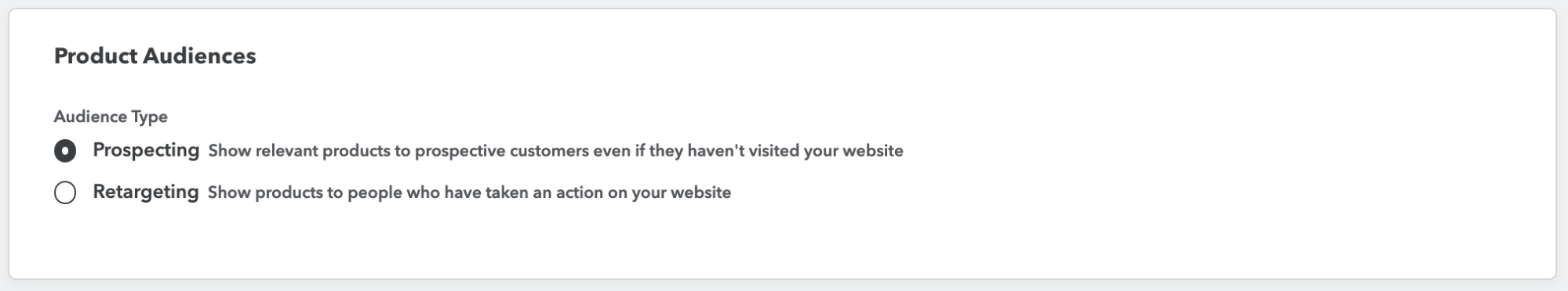 Prospecting or Retargeting with your Dynamic Ad