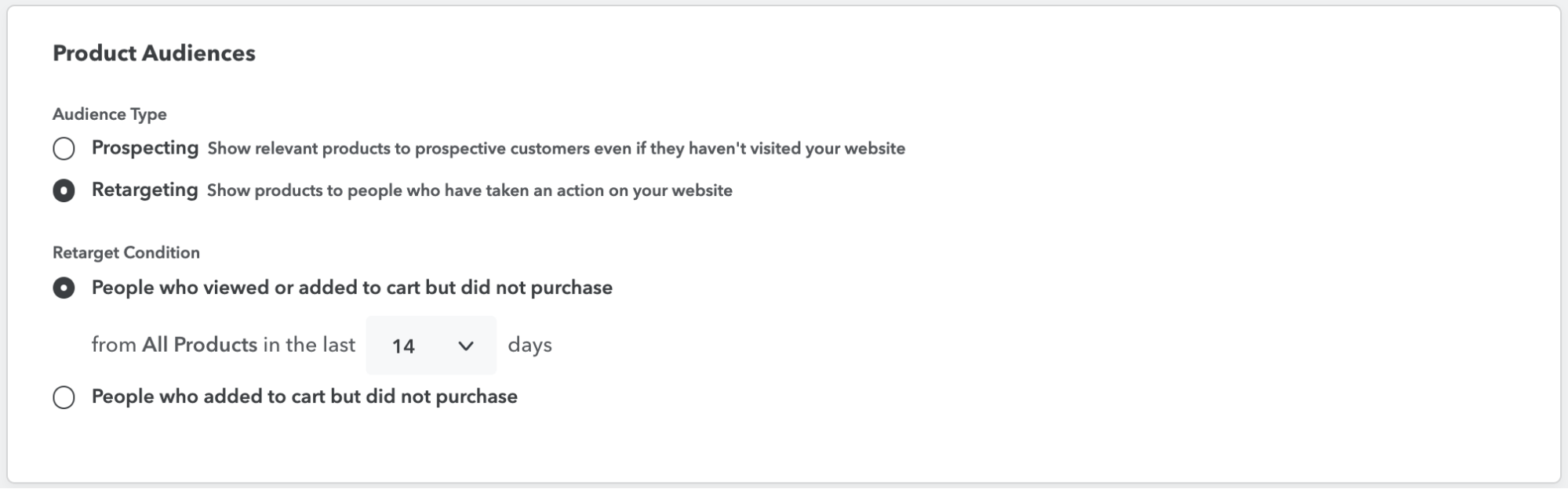 Prospecting or Retargeting with your Dynamic Ad