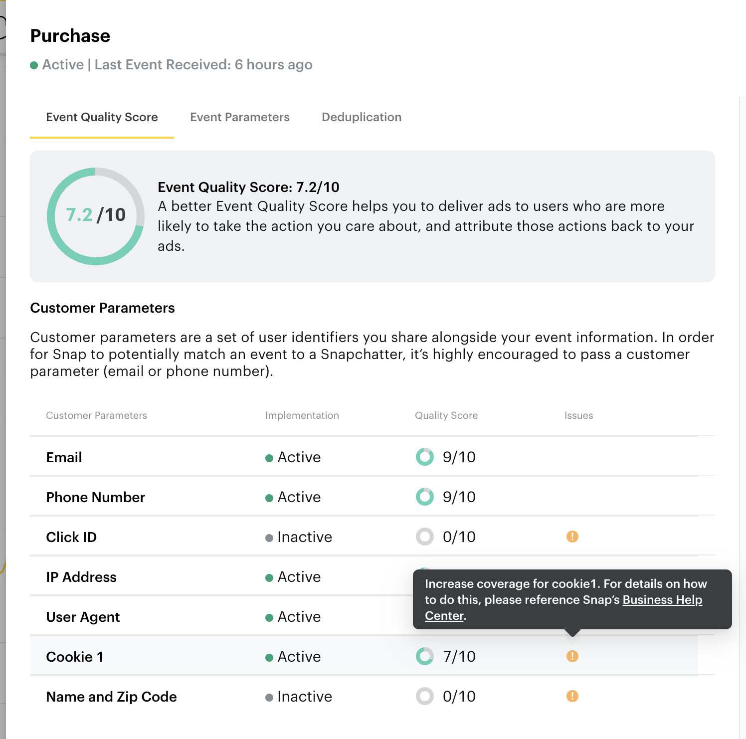 How to Access and View Your Event Quality Score