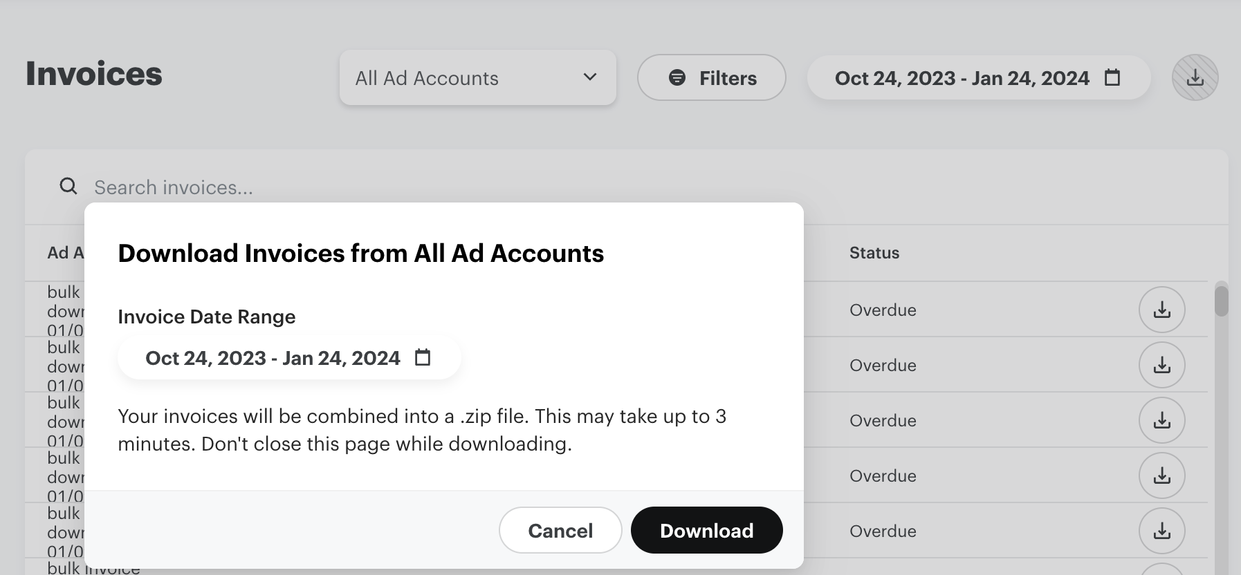 How to View and Download Invoices