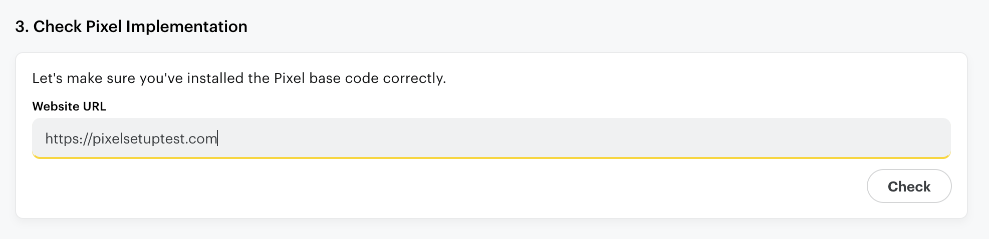 Event Source Set Up with the Pixel Set Up Tool