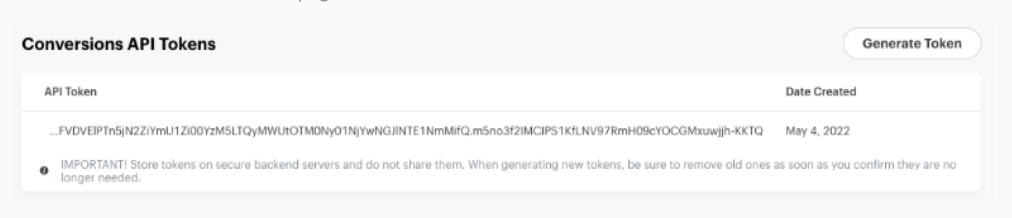 Activate Access to Conversions API