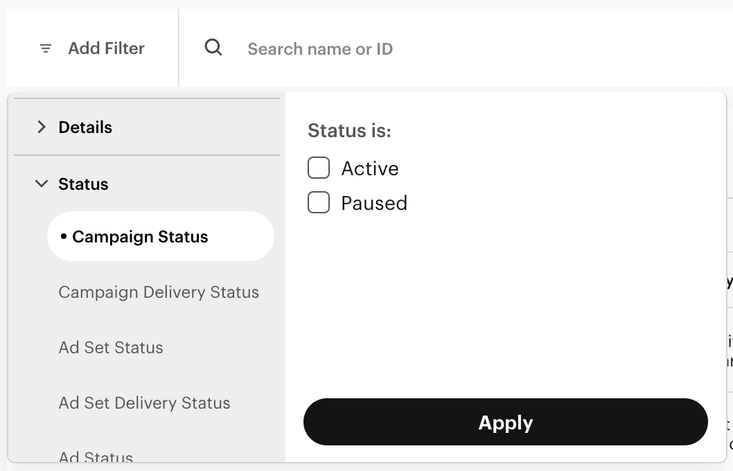 Add Filter and Breakdown to Table View