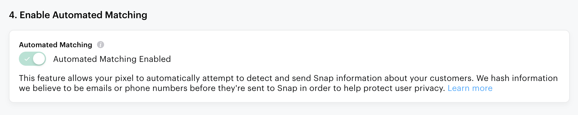 Event Source Set Up with the Pixel Set Up Tool